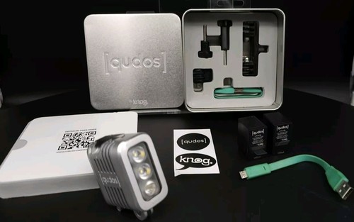 Qudos by Knog Underwater Action Camera light, In Silver + Spare Battery ...