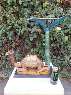 PAIR OF BRONZE PAINTED CAMEL TABLES ON MARBLE FOR DESKTOP PATIO ...