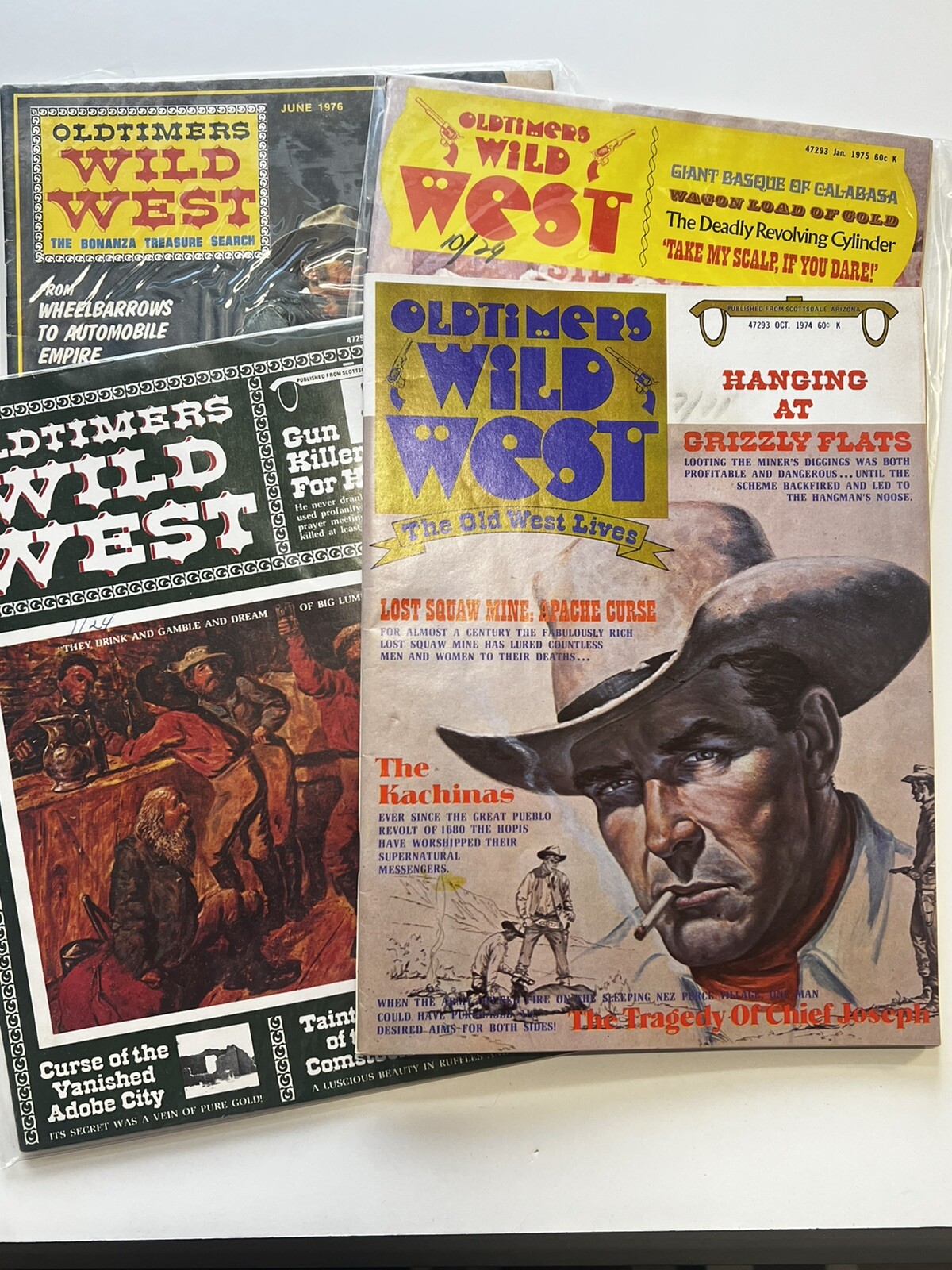 Vintage Old Timers Wild West Magazines 1974-76 - Lot of 4 issues - Gold ...