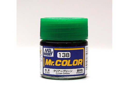 GSI Creos MR. Hobby Mr Color MR-138 Clear Green 10mL Primary Gloss ...