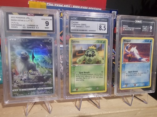 [Lot of 3] Graded Pokemon Cards: Absol BCTC 9, Cacnea CGC 8.5, Wingull TAG 9 | eBay