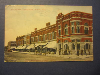 Old Vintage 1911 - MARION - IOWA POSTCARD - Seventh Ave. Looking West ...