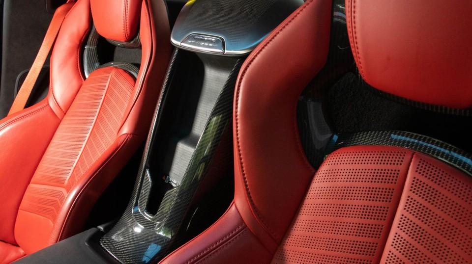 Real Carbon Fiber Interior Center Control Cover Trim Fit for Corvette ...