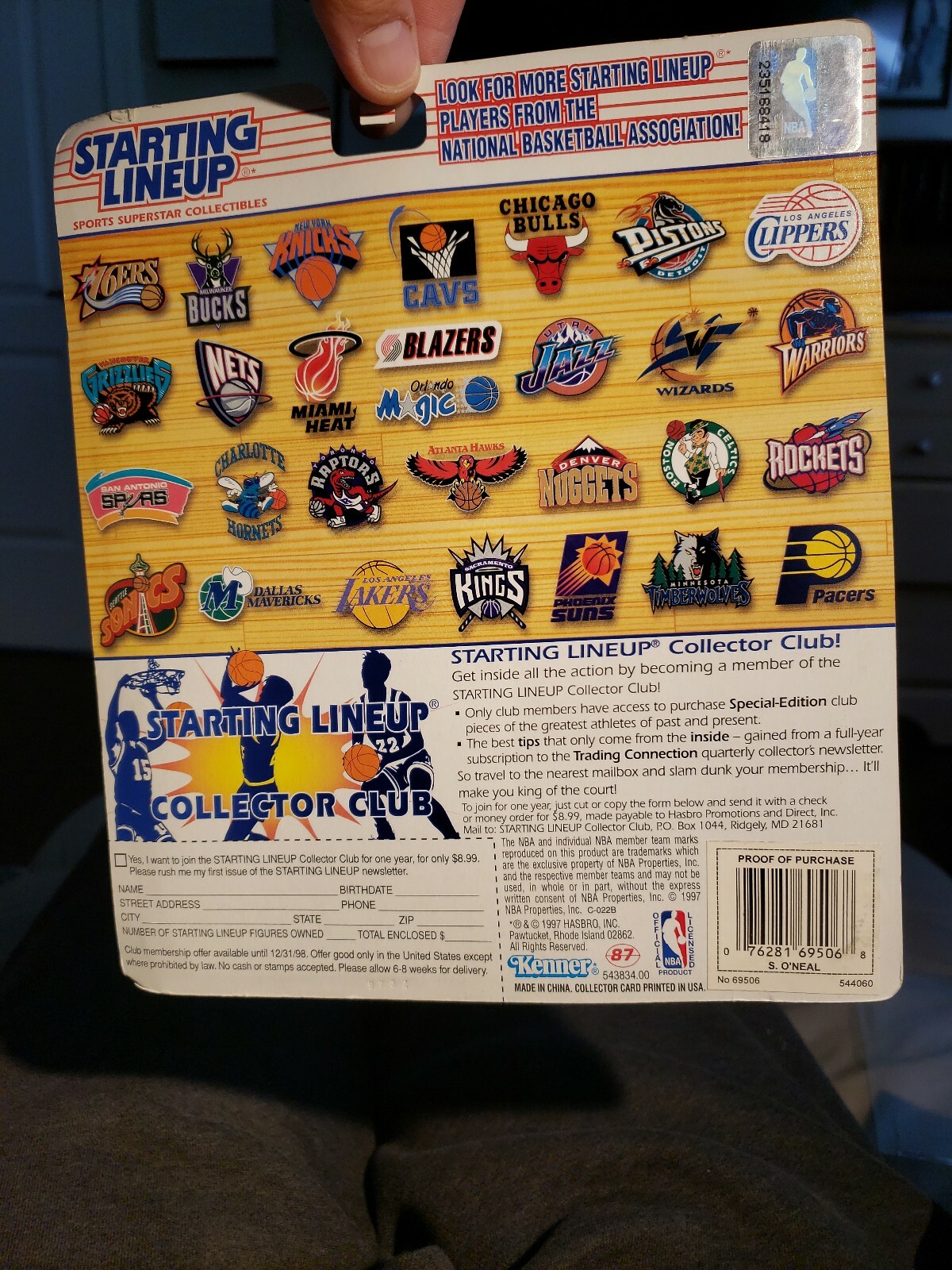 1997 STARTING LINEUP SHAQUILLE O'NEAL FIGURE SP (BV $50) SLU MATTEL ...