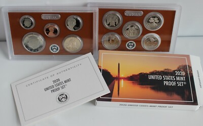 2020 S US Mint ANNUAL 10 Coin Proof Set with Box and COA there is NO W ...