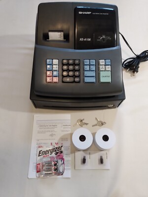 Sharp Cash Register XE-A106 -Tested Working-2 Sets of Keys | eBay