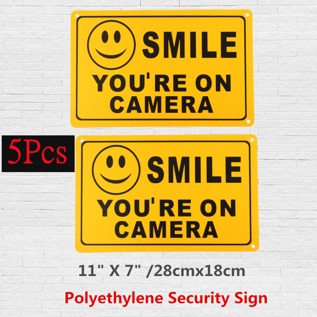 5X Smile You're on Camera Business Security Sign CCTV Video ...