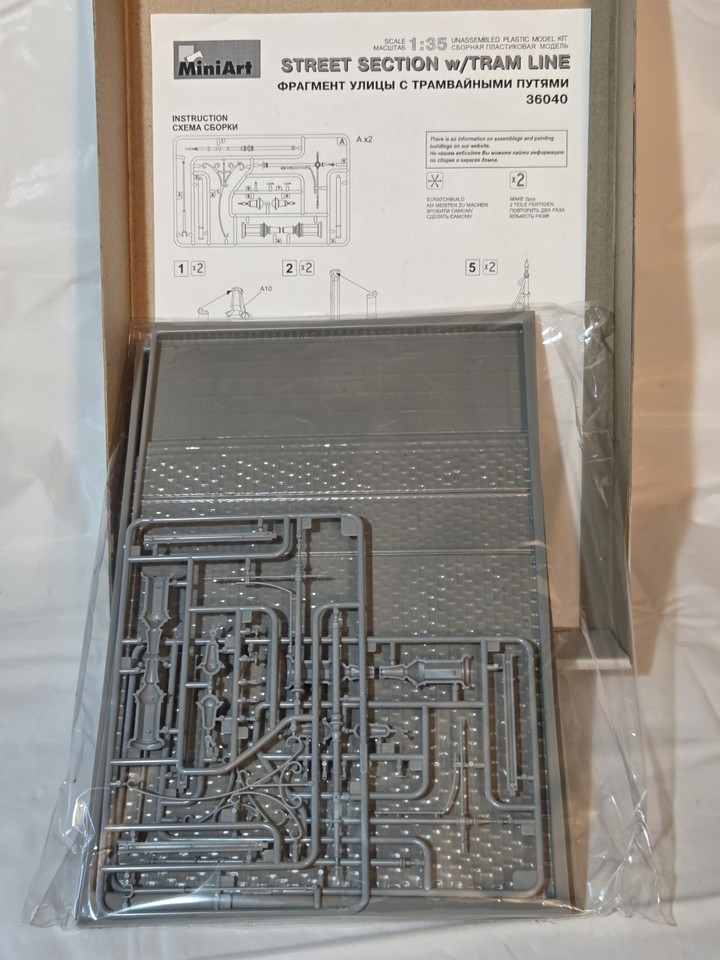 MiniArt Street Section w/Tram Lines 1/35 Diorama Model Kit 36040 | eBay UK