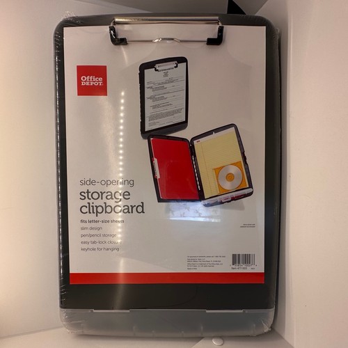 Office Depot Side Opening Storage Clipboard Slim Design Pen Storage ...