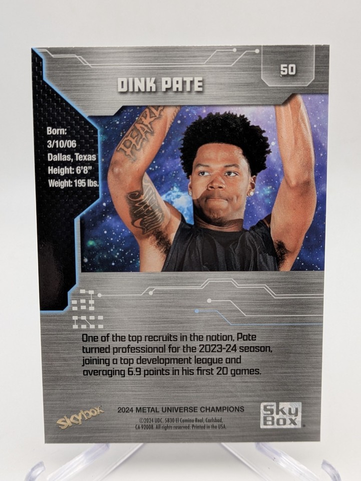 💥 2024 Metal Universe Champions - Dink Pate #50 ROOKIE | eBay