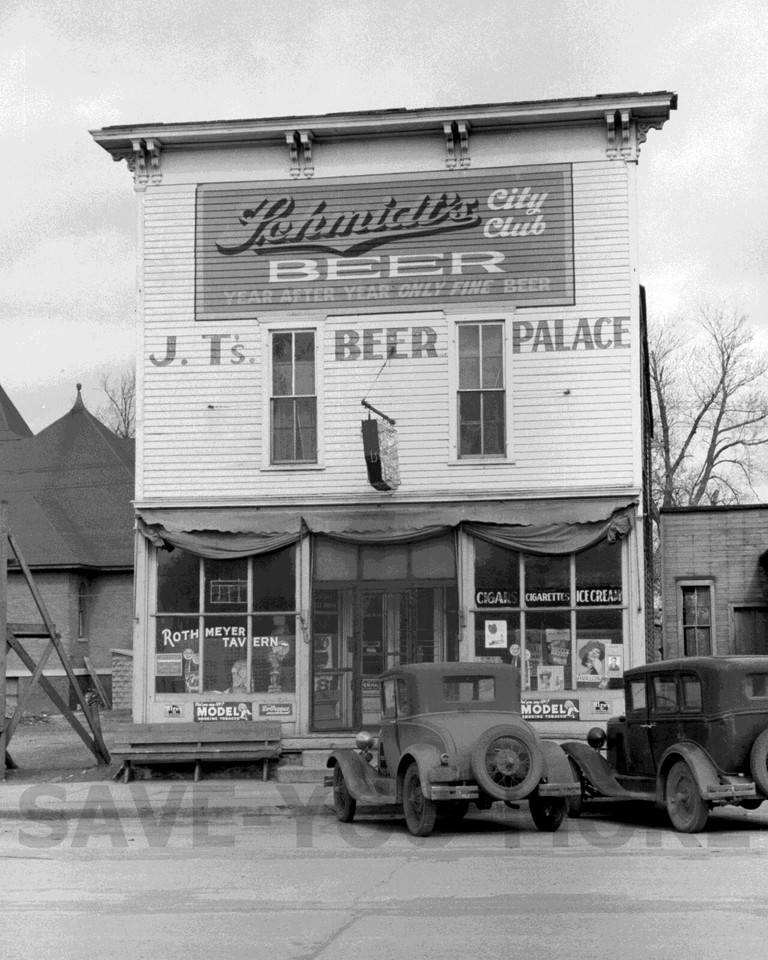 Schmidt's Beer Sign Photograph J.T.'s Beer Palace Scranton Iowa 1940 ...