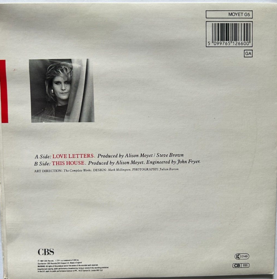 ALISON MOYET LOVE LETTERS 7" Limited Edition Gatefold | eBay