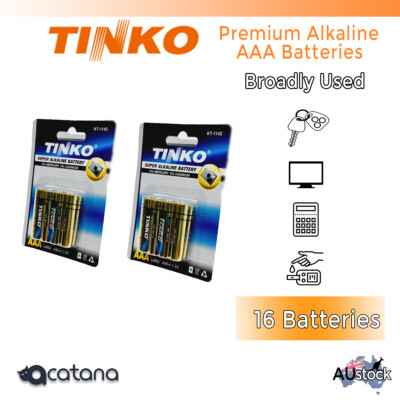 16x AAA Batteries Battery Alkaline Power LR03 Professional Tinko for ...