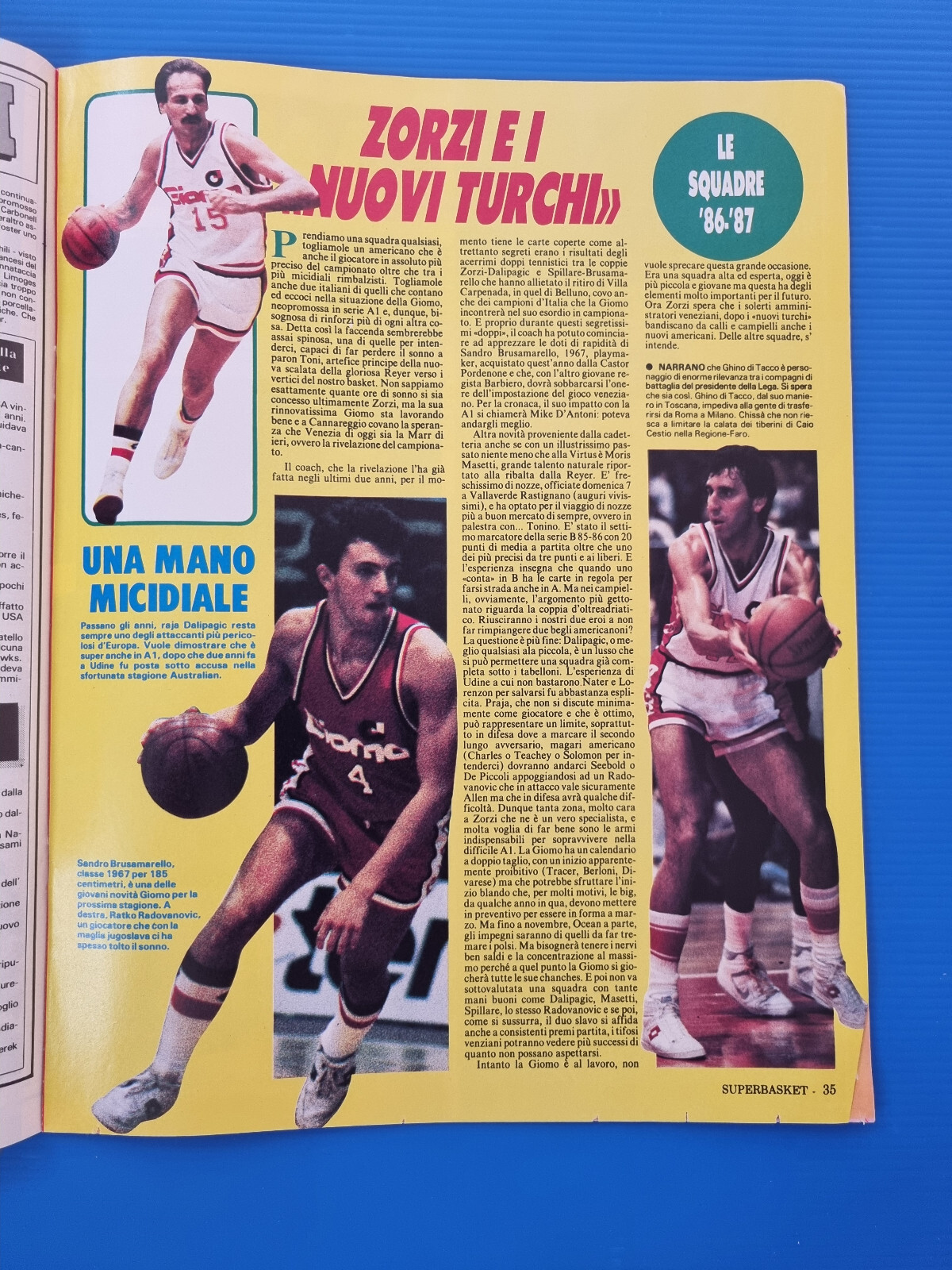 Rare Super Basketball 30-1986 Charles Pittman-Brusamarello-Drazen ...