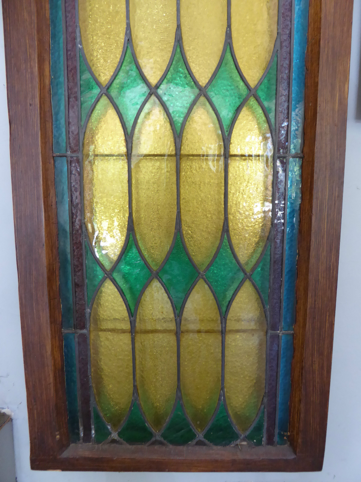 ANTIQUE CHURCH STAINED GLASS WINDOW - LATE 1800's - READY TO MOUNT ON ...