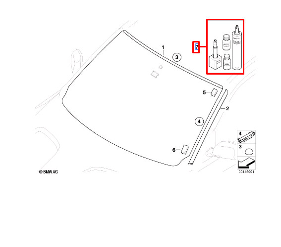 NEW BMW X3 E83 WINDOW GLASS GRAZING KIT 83192289285 ORIGINAL | eBay