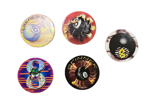 Vintage Lot Of POG holographic/artistic 8 Ball pogs | eBay
