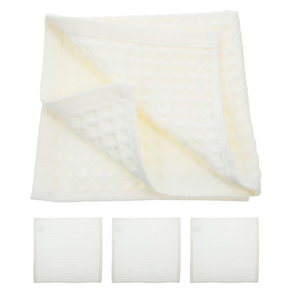4 Pcs Decorative Towels for Bathroom Facecloth Soft Cotton Waffle Weave ...