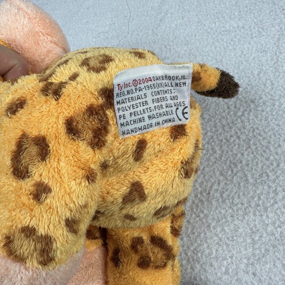 Ty Pluffies Towers The Giraffe 9" w/ Heart Tag 2004 Plush Toy Lovey ...