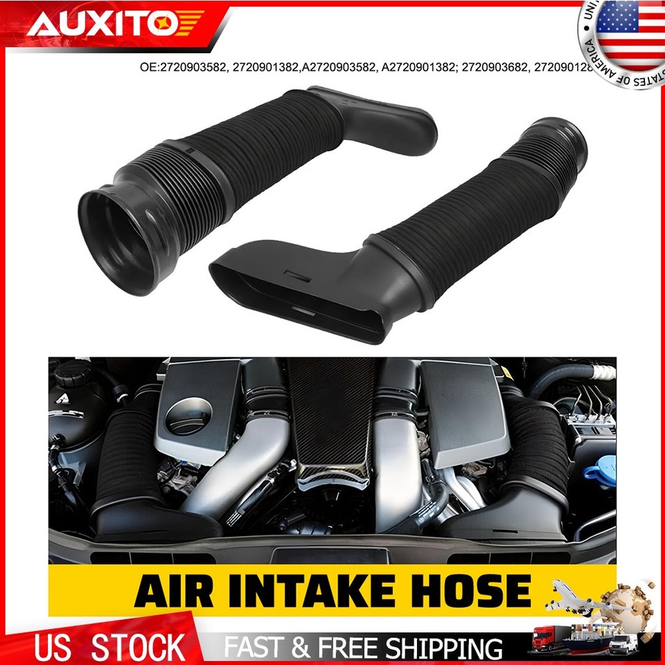 Pair Air Intake Inlet Duct Hose For Mercedes-Benz W204 W212 C300 Left ...