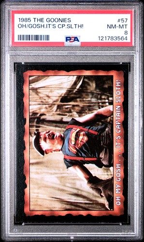 1985 THE GOONIES #57 OH MY GOSH...IT'S CAPTAIN SLOTH! PSA 8 | eBay