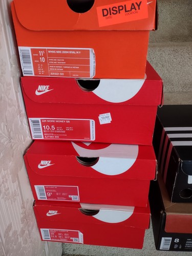 Lot of 6 Nike Red Orange Empty Shoe Boxes replacement Large bundle ...