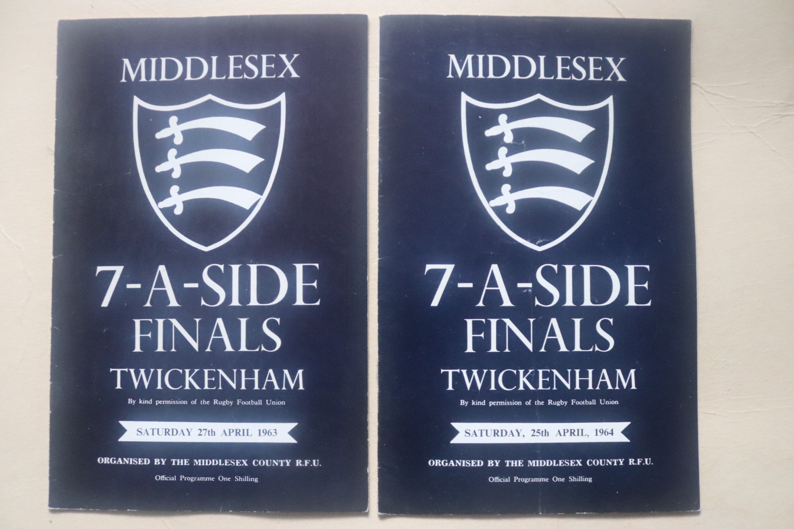 Middlessex County Rugby Union 7 a-side finals 1952-1983 Twickenham ...