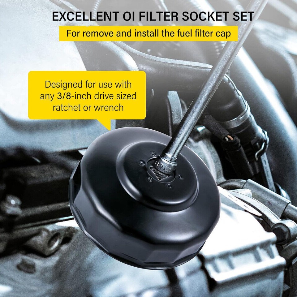Oil Filter Socket Set Cup Socket Tool Set 16 PCS Oil Filter Cap Wrench ...