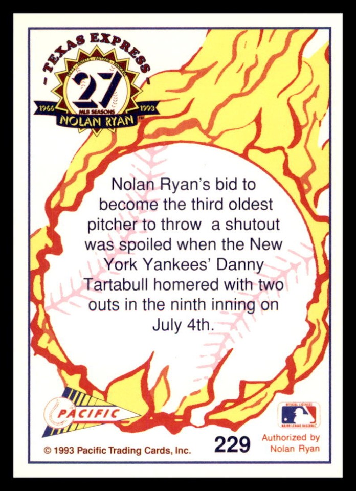 1993 Pacific Texas Express #229 Nolan Ryan | eBay