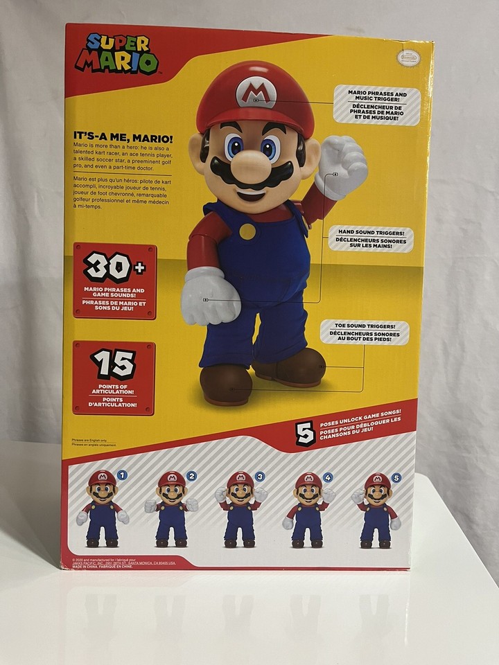 Nintendo It's Me Super Mario 12" Inch Talking Mario Big Figure Doll ...