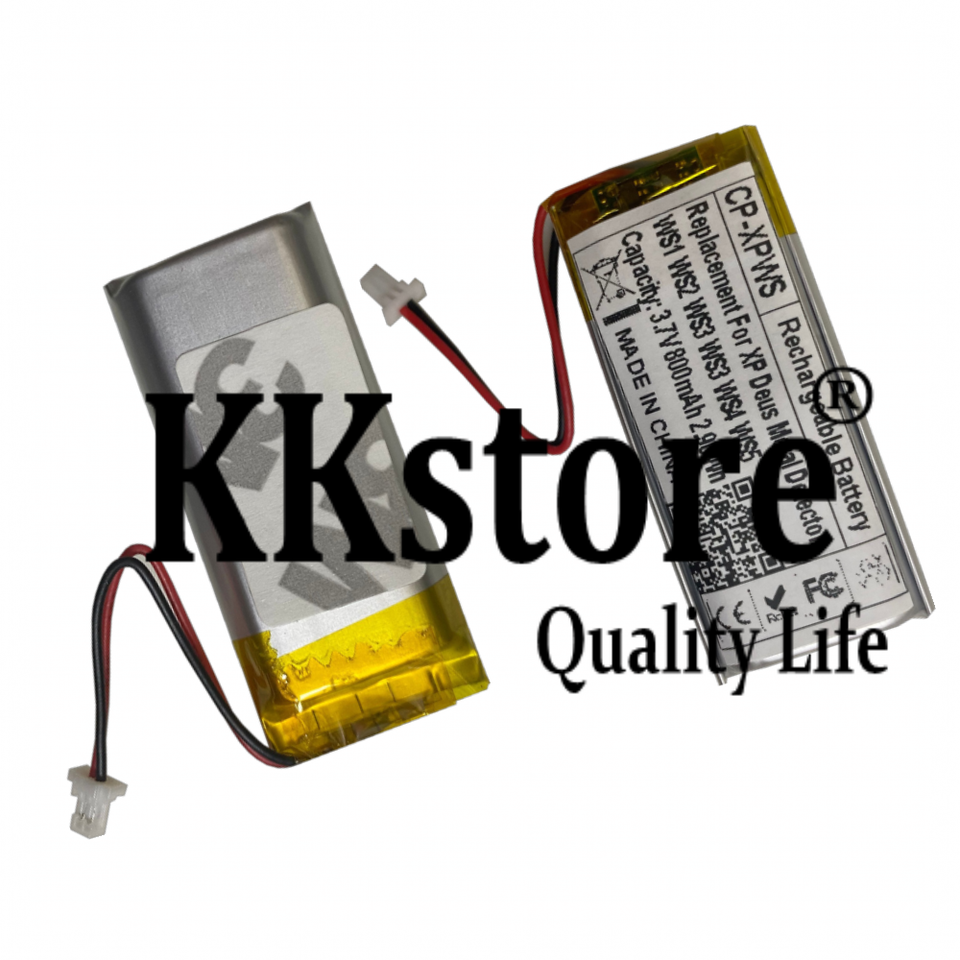 USPS 2pcs 800mAh Repair Battery For XP Deus Metal Detector WS1 WS2 WS3 ...