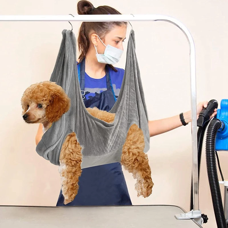 Portable Pet Dog Cat Grooming Hanging Hammock Harness Breathable Groom ...