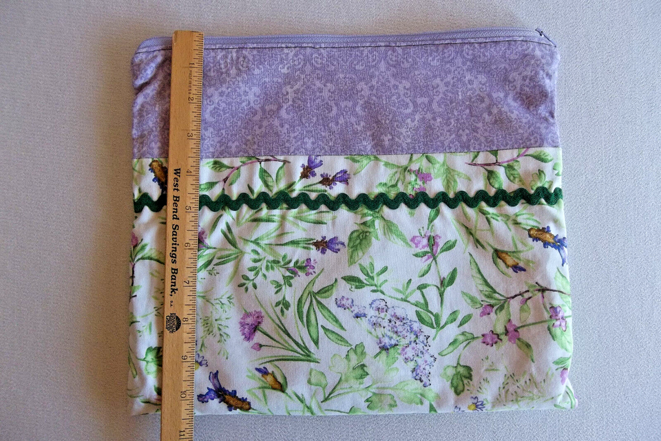 PROJECT BAG Handmade Zippered/Lined Fabric FOR Needlework and Crafts | eBay