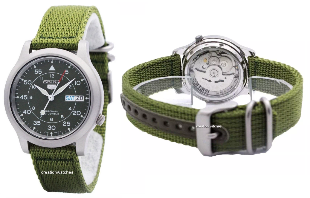 Seiko 5 Military Automatikuhr SNK809K2 SNK805K2 SNK807K2 SNK803K2 NEU ...