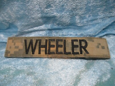 Name Tag Military Patch WHEELER | eBay