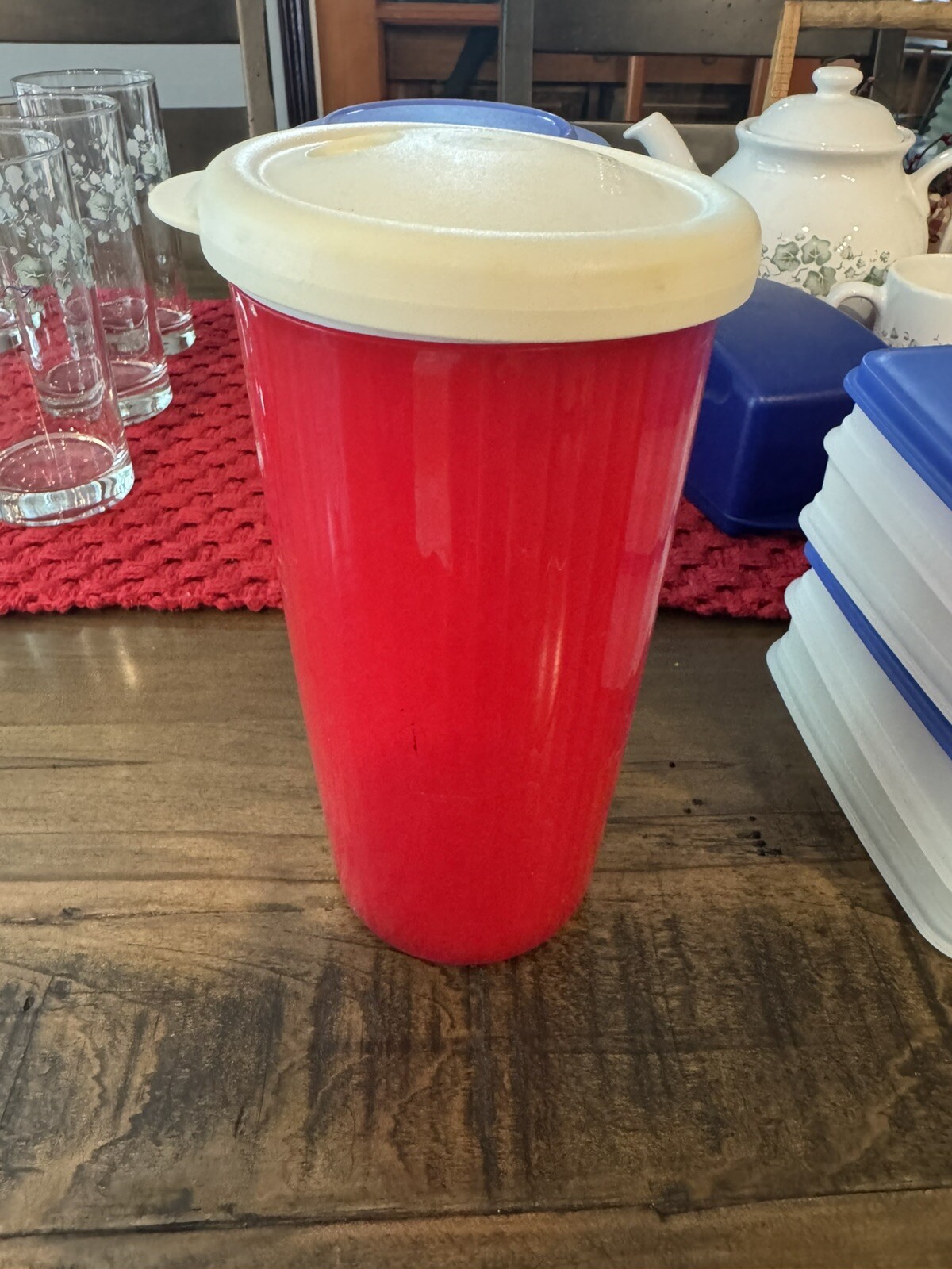 Tupperware Insulated 24oz Tumbler Drink Cup 3329A-3 With Lid 4185A-1 ...