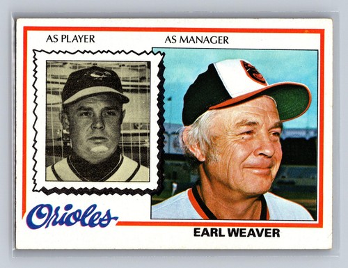 Earl Weaver 1978 Topps #211 Baltimore Orioles | eBay
