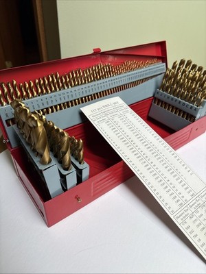 HSS 115pc Drill Bit Index Set In Red Metal Box NICE !! | eBay