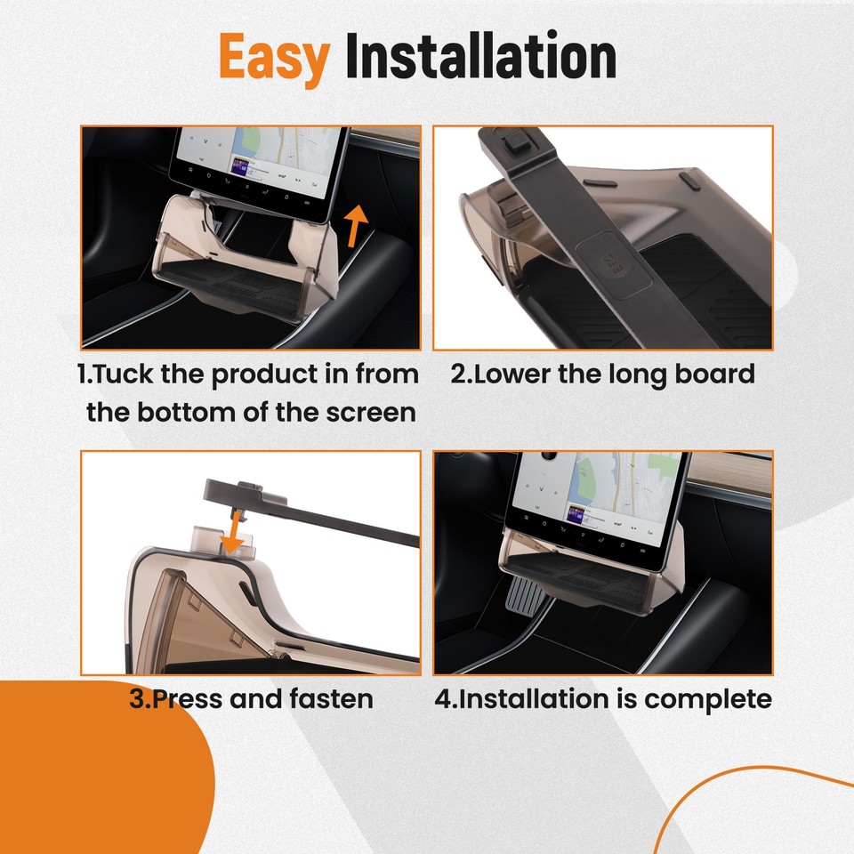 Under Screen Center Storage Box Magnetic Suction For Tesla Model Y 2021 ...