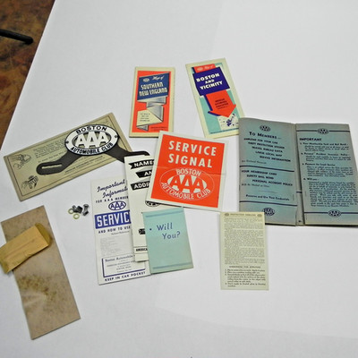 1944 BOSTON AAA AUTO CLUB NEW MEMBERSHIP WELCOMNE PACK BOSTON RARE ...