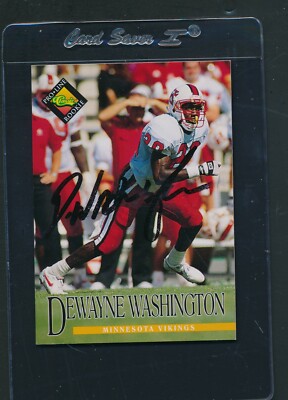 1994 Pro-Line Live #345 Dewayne Washington NC State Signed Auto *D2218 ...