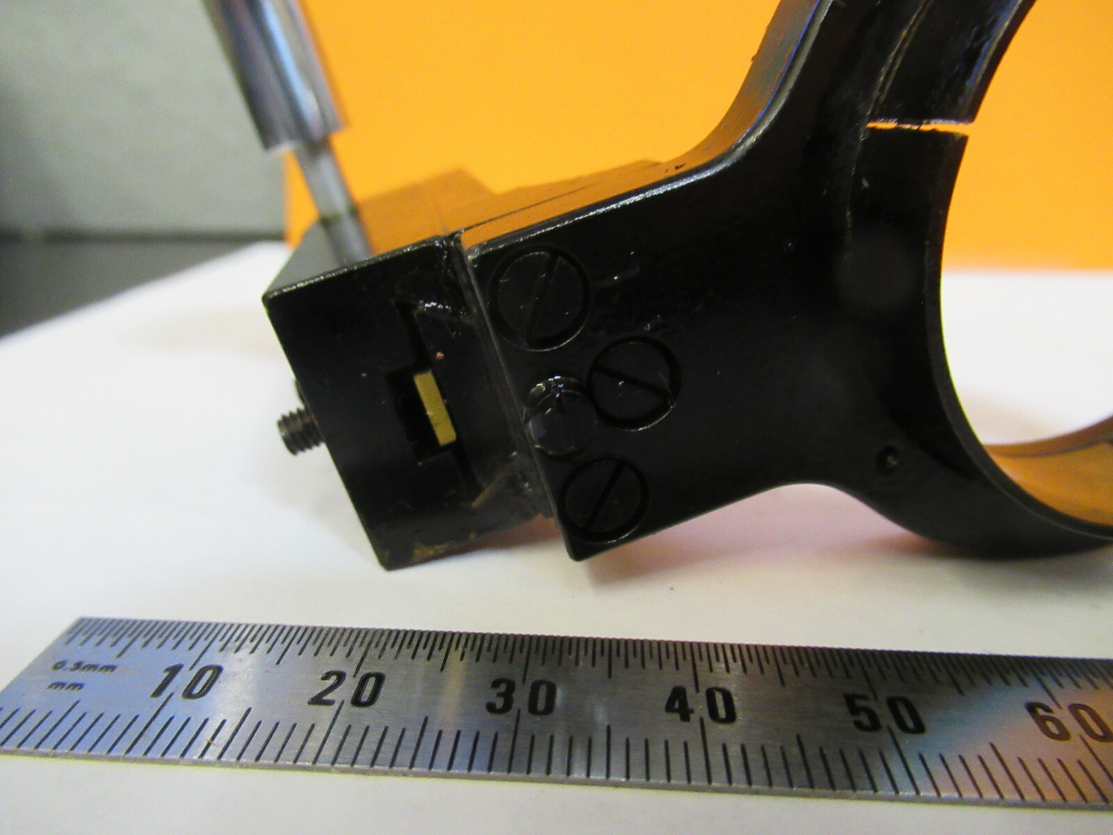 BAUSCH LOMB ANTIQUE CONDENSER HOLDER MICROSCOPE PART AS PICTURED &8Y-A ...