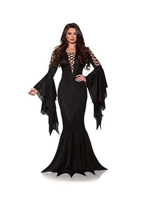 Vamp - Black - Criss Cross - Dramatic Sleeves - Costume - Adult - 3 ...