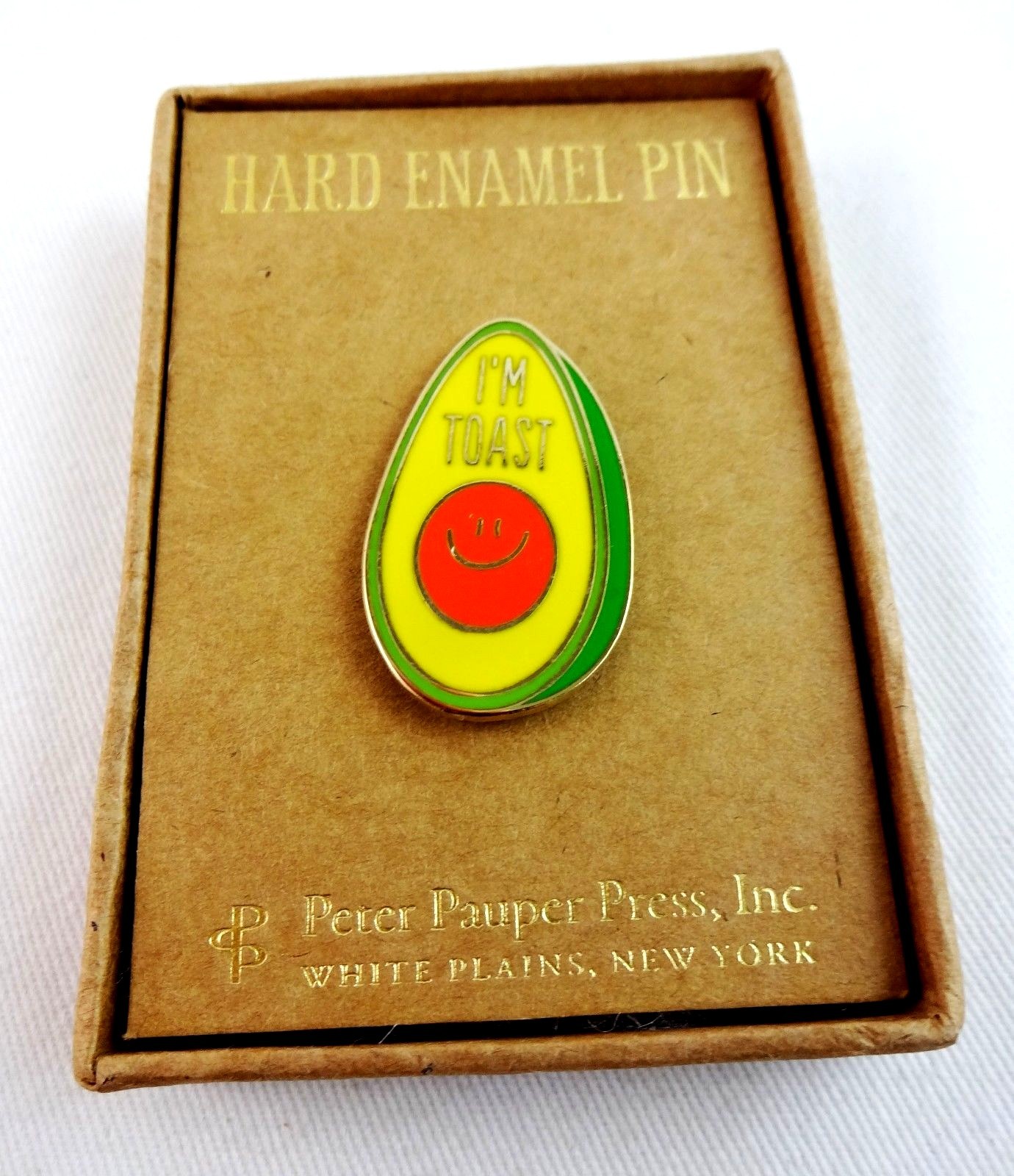 Avocado Pin I'm Toast Collectible Enamel Pin Gift Box | eBay