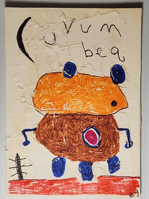 e9Art ACEO three legged creature outsider art brut naive | eBay