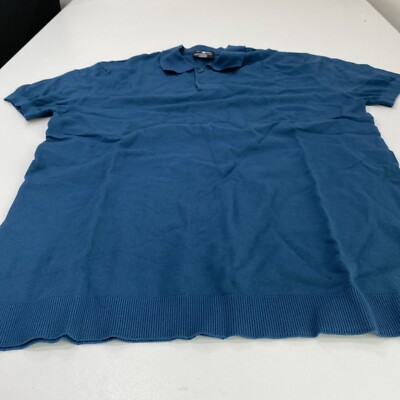True Classic Heather Indigo Short Sleeve Polo Ocean Blue Size L | eBay