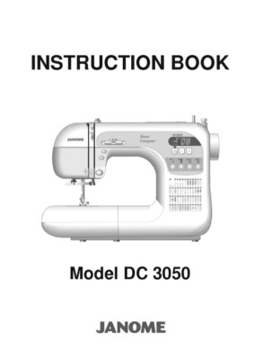 Janome DC 3018 DC 3050 Sewing Machine Instruction Manual | eBay