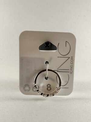 Claire’s Icing Cubic Zirconia Ring Size 9 Stars With Stones Brand New ...