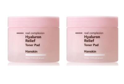 Hanskin Real Complexion Hyaluron Relief Toner Pad 60 Pads 210ml (7.1oz ...