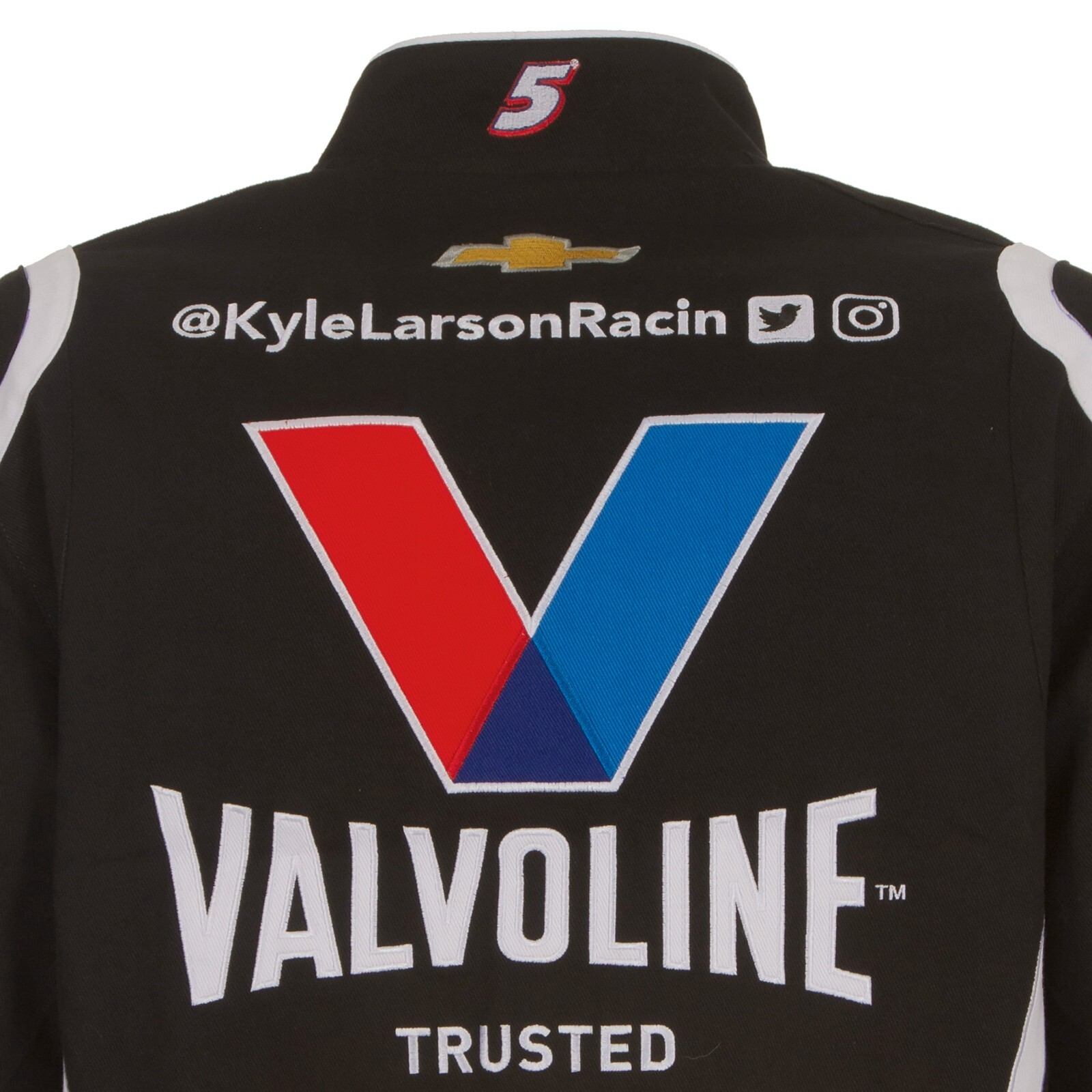 Authentic Nascar Kyle Larson JH Design Valvoline Cotton Jacket Black ...